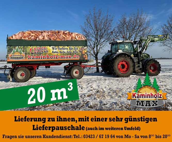 Kaminholz Max®1a Brennholz aus der Heimat - für die Heimat